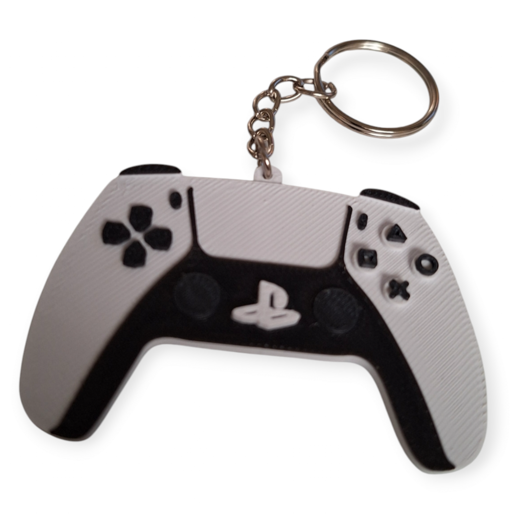 Mini Game Controller Key Ring - PS - Quantum Filament 3D