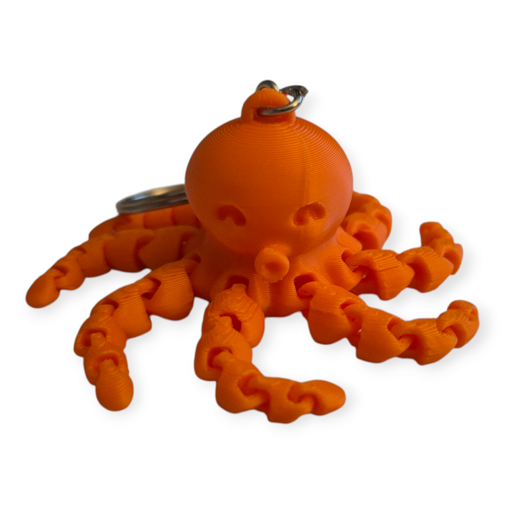 Mini Flexible Octopus Key Ring - Quantum Filament 3D